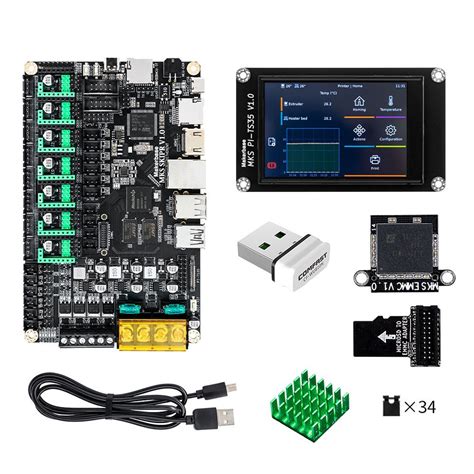 Makerbase Mks Skipr V10 Placa De Control Emmc Mks Pi Ts35 Kit