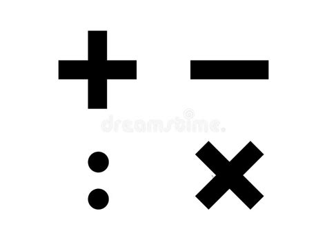 Four Basic Math Calculation Symbols Stock Vector Illustration Of