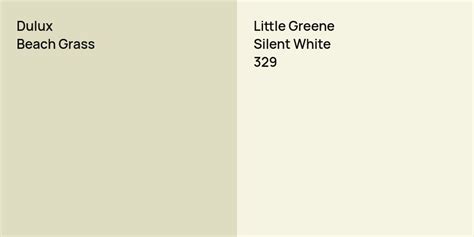 Dulux Beach Grass Vs Little Greene Silent White Comparison