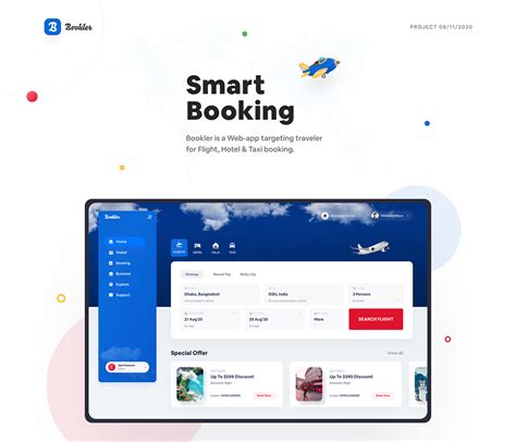 booking web app design behance