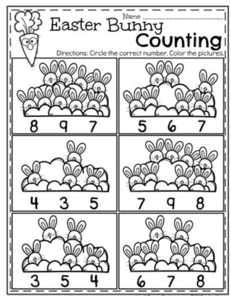 Fun Easter Preschool Math Worksheets In 2025 Easter Preschool