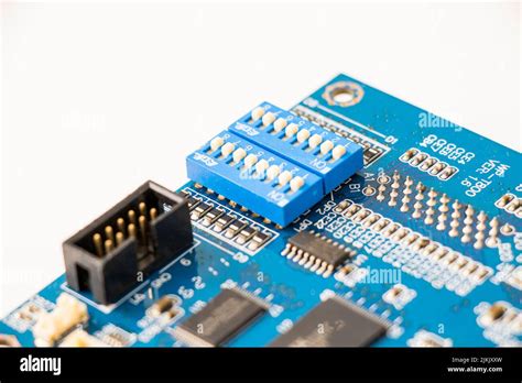 Electronic Motherboard And Isometric Processor And Microchip Stock