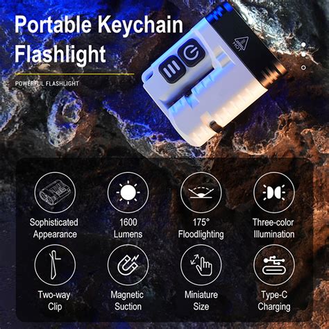Boruit New U6 High Powered Led Flashlights Multi Function Waterproof