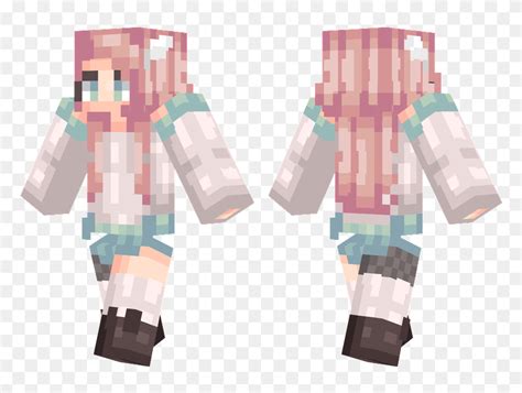 Pink Hair Minecraft Girl Skins Hair Hd Png Download 804x576