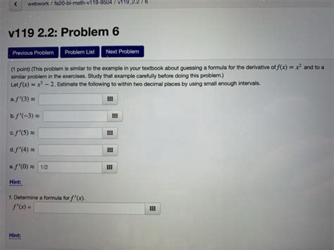 Solved Webwork Fa20 Bl Math V119 9504 V119 2 2 6 V119 2 2