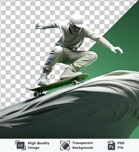 Patinador Psd 3d De Fundo Transparente Executando Um Truque PSD Premium