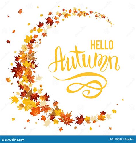 Hojas De Otoño Hermosas Ilustración Del Vector Ilustración De Octubre