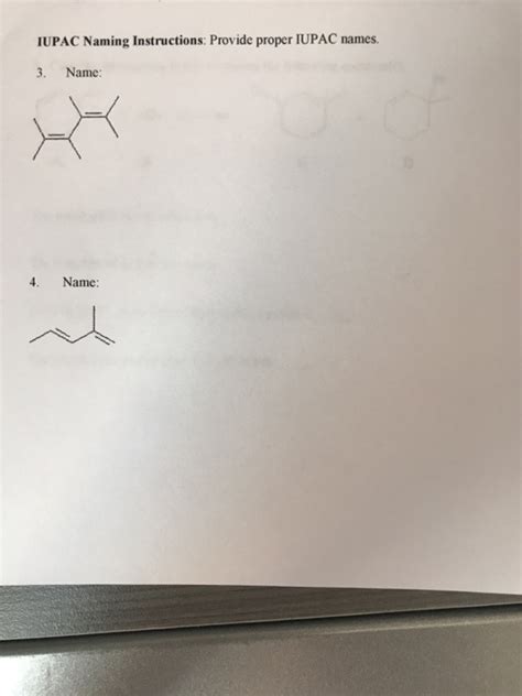 Solved Iupac Naming Instructions Provide Proper Iupac