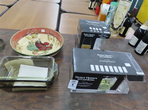 Bhg Cocktail Glasses Floral Bowl Pyrex