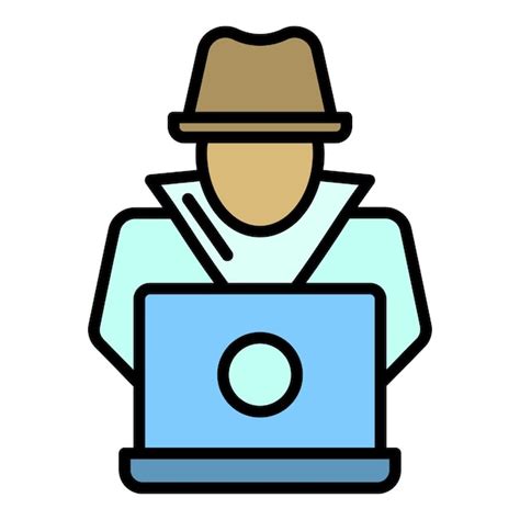 premium vector modern secret hacker icon outline modern secret hacker