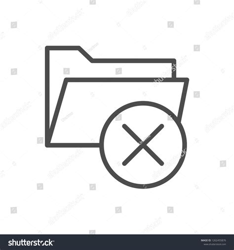 Folder Document Remove Modern Simple Ui Stock Vector Royalty Free 1262455876 Shutterstock