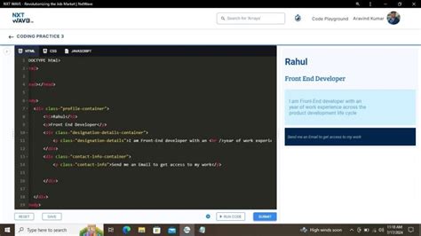 Created A Profile Section Using Html And Css Aravind Kumar Posted On The Topic Linkedin