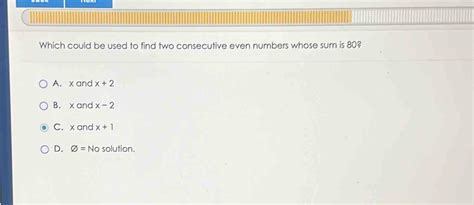 solved which could be used to find two consecutive even numbers whose