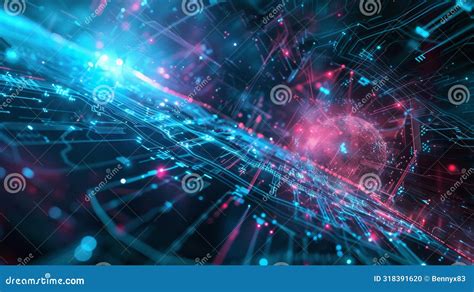 Abstract Computer Network Visualization Stock Illustration Illustration Of Innovation