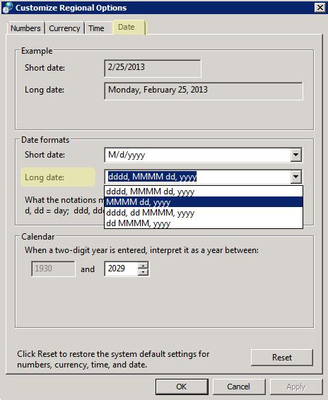 Get Rid Of The Day Of Week In The Date In A Management Reporter Report