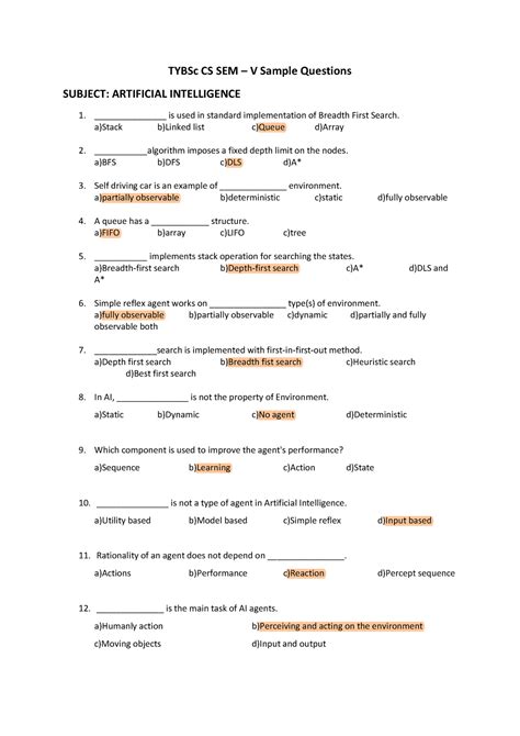 Tybsc Cs Sem 5 All Subjects Sample Questions Tybsc Cs Sem V Sample