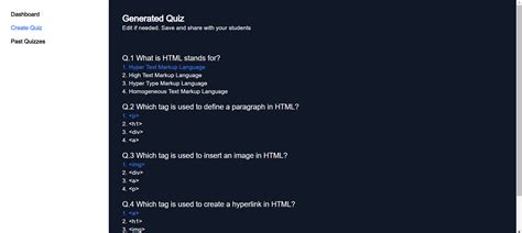 Github Somesh Dynamic Quiz Generation