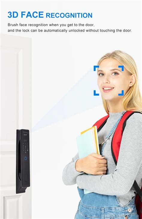 Face Recognition Cerradura Inteligente Password Card Lock Wifi Door