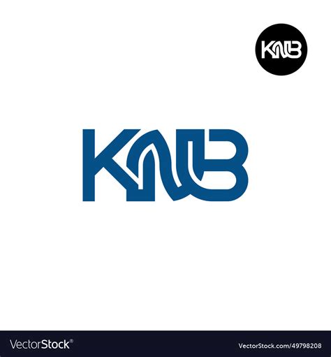 Letter Knb Monogram Logo Design Royalty Free Vector Image