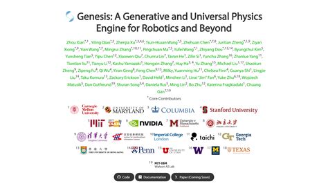 Genesis Ai A Versatile Physics Engine For Robotics And Physical Ai
