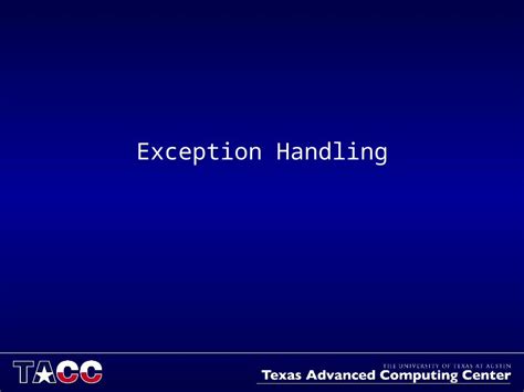 Ppt Exception Handling Outline What Is An Exception How To Use Exceptions Catch Ing Throw Ing