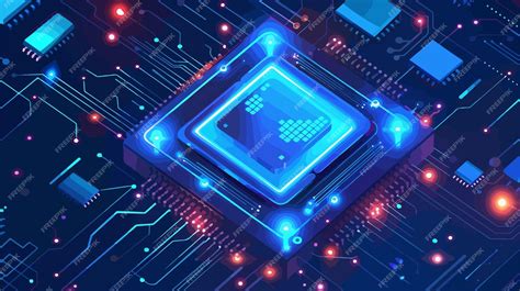 Vector Microchip Cpu Design Collection For Tech Innovations Premium Ai Generated Vector