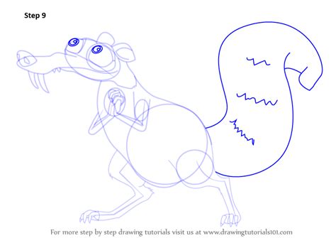 How To Draw Scrat From Ice Age Ice Age Step By Step