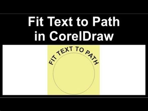 Fitting Text To Path In CorelDraw YouTube Text Coreldraw Free Tutorial