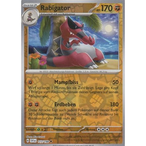 Heerashai 061 198 Holo REVERSE HOLO Karmesin Und Purpur Pokemon Karte