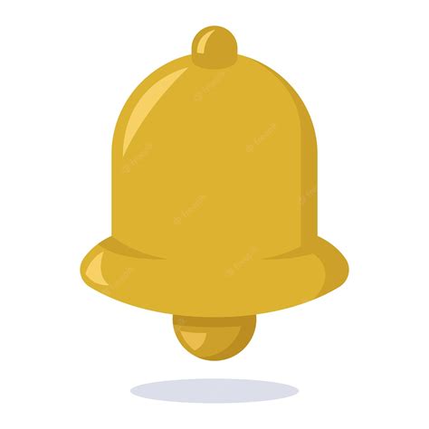 Campana De Notificación De Alerta Amarilla Vector Premium