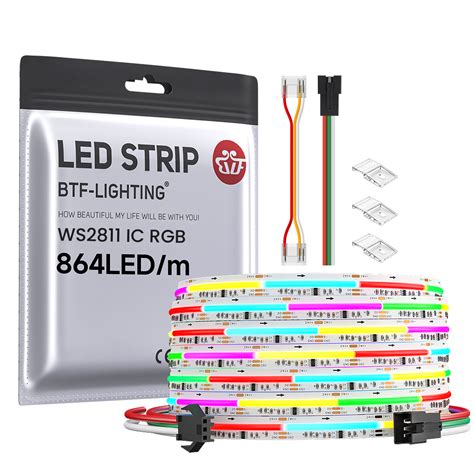Fcob Spi Rgb Ic Ws2811 864leds Addressable Full Color Led Strip Light