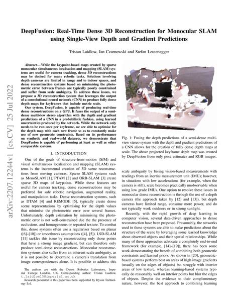 Deepfusion Real Time Dense 3d Reconstruction For Monocular Slam Using