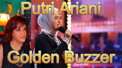 First Reaction Putri Ariani Americas Got Talent Youtube