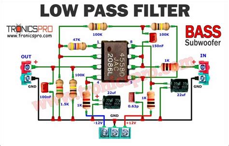 Low Pass Filter Circuit Subwoofer Preamplifier Circuit Diagram Electronic Circuit Design