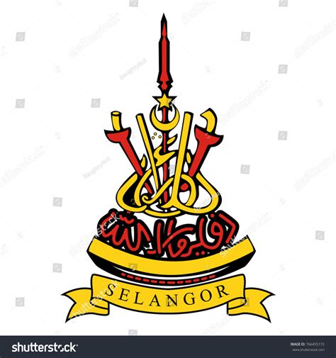 Flag Coat Arms Selangor Stock Vector Royalty Free 766455172