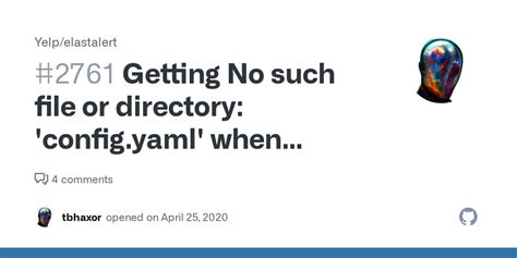 getting no such file or directory config yaml when running from