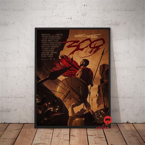 300 Spartan Poster Epic Action Movie Wall Art Poster Paper Print