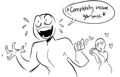 A Cartoon Drawing Of Two People Talking To Each Other