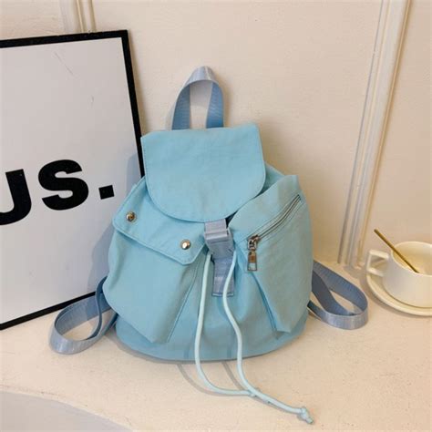 Edtud Nylon Ba Lô Có Nắp Học Đường Màu Trơn Ba Lô Học Sinh Di động Mềm Cặp Sách Lazada Vn