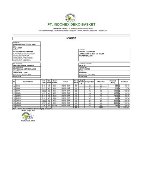 Inv And Pl With Qr Id Rex Pdf