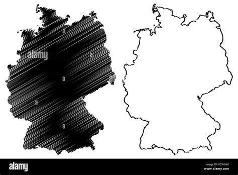 Deutschland Karte Vektor Illustration Kritzeln Skizze Deutschland Stock Vektorgrafik Alamy