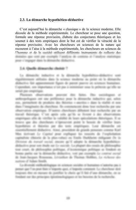 SOLUTION Recherche Et M Thodologie En Sciences Sociales Et Humaines R