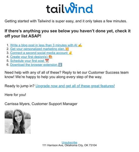 Tailwind Tailwind Account Checklist Milled