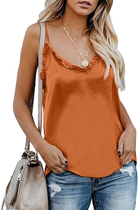 Topstype Womens Summer Sleeveless V Neck Camisole Loose Fit Casual