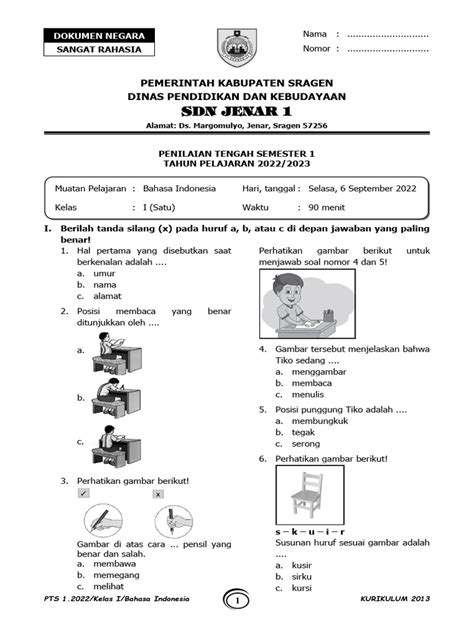 Bahasa Indonesia Kelas 1 Pdf