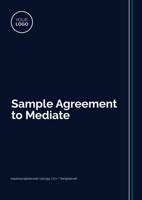 Free Sample Agreement To Mediate Template To Edit Online
