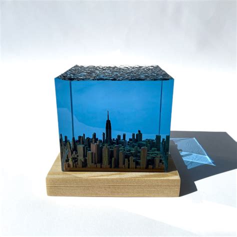Epoxy Resin New York City Wreckage Night Light Unique Ts Christmas
