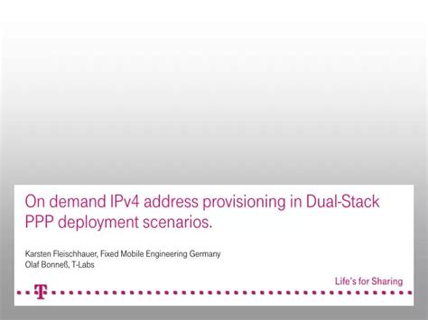 Ppt On Demand Ipv4 Address Provisioning In Dual Stack Ppp Deployment