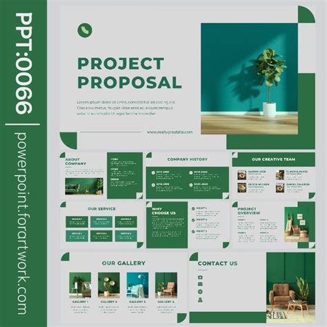 เทมเพลต Powerpoint นำเสนอโครงการต่างๆ สีเขียว มินิมอล สวยๆ 0066 เท