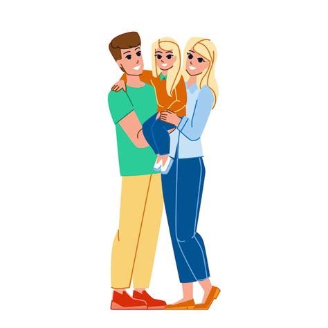 Família Jovem Vetor Vetor Premium